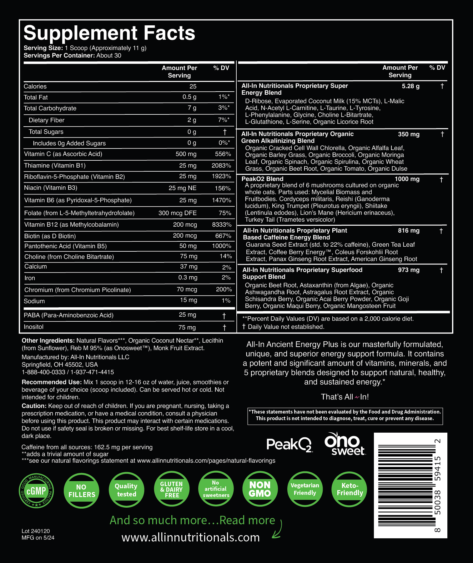 Ancient Energy + – All-In Nutritionals